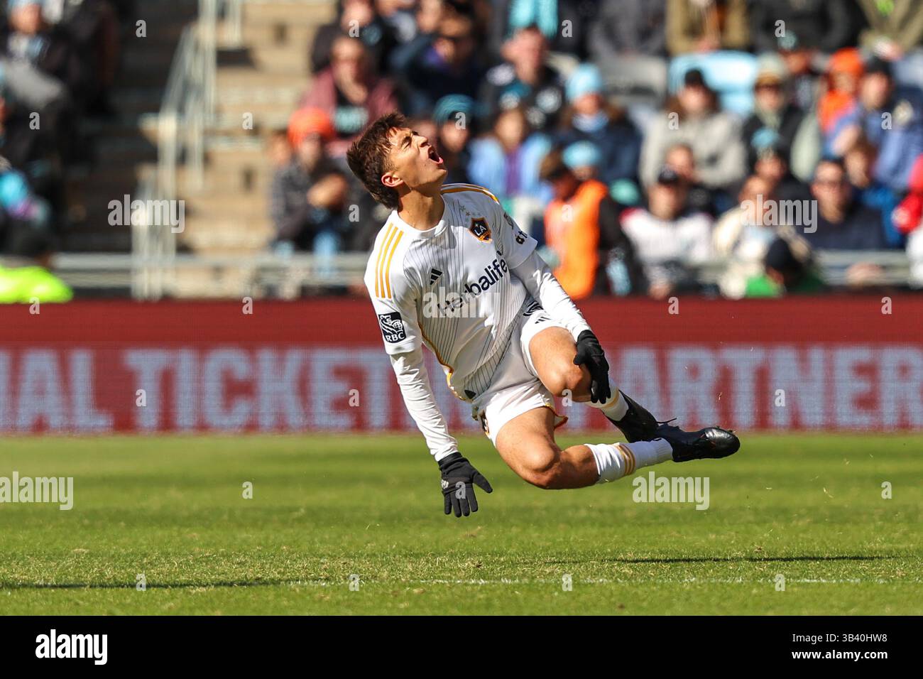 March 22nd, 2025: Los Angeles Galaxy defender Julian Aude (3) reacts ...