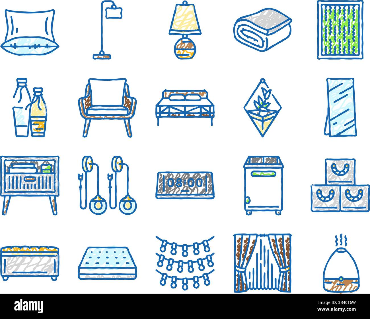 Home interior 3d rendering Stock Vector Images - Alamy