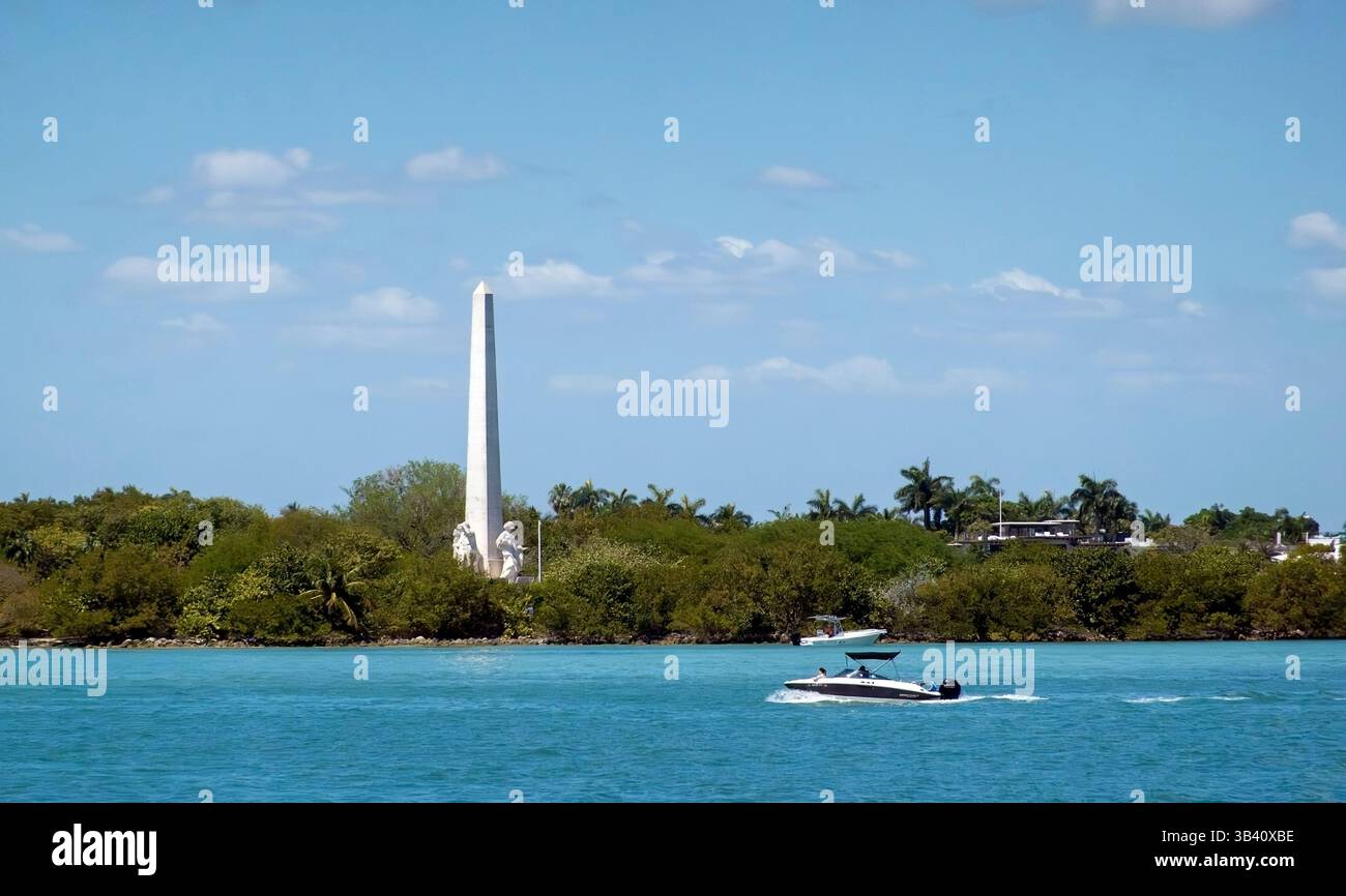 Flagler Monument Island, Miami, Florida, USA Stock Photo - Alamy