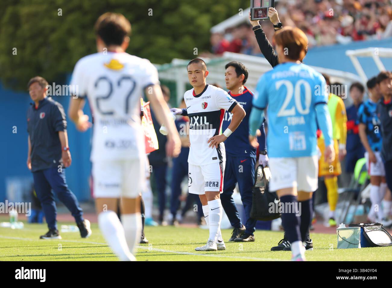 Kanagawa, Japan. 29th Apr, 2025. Minato Yoshida (Antlers) Football/Soccer : 2025 J1 League match ...