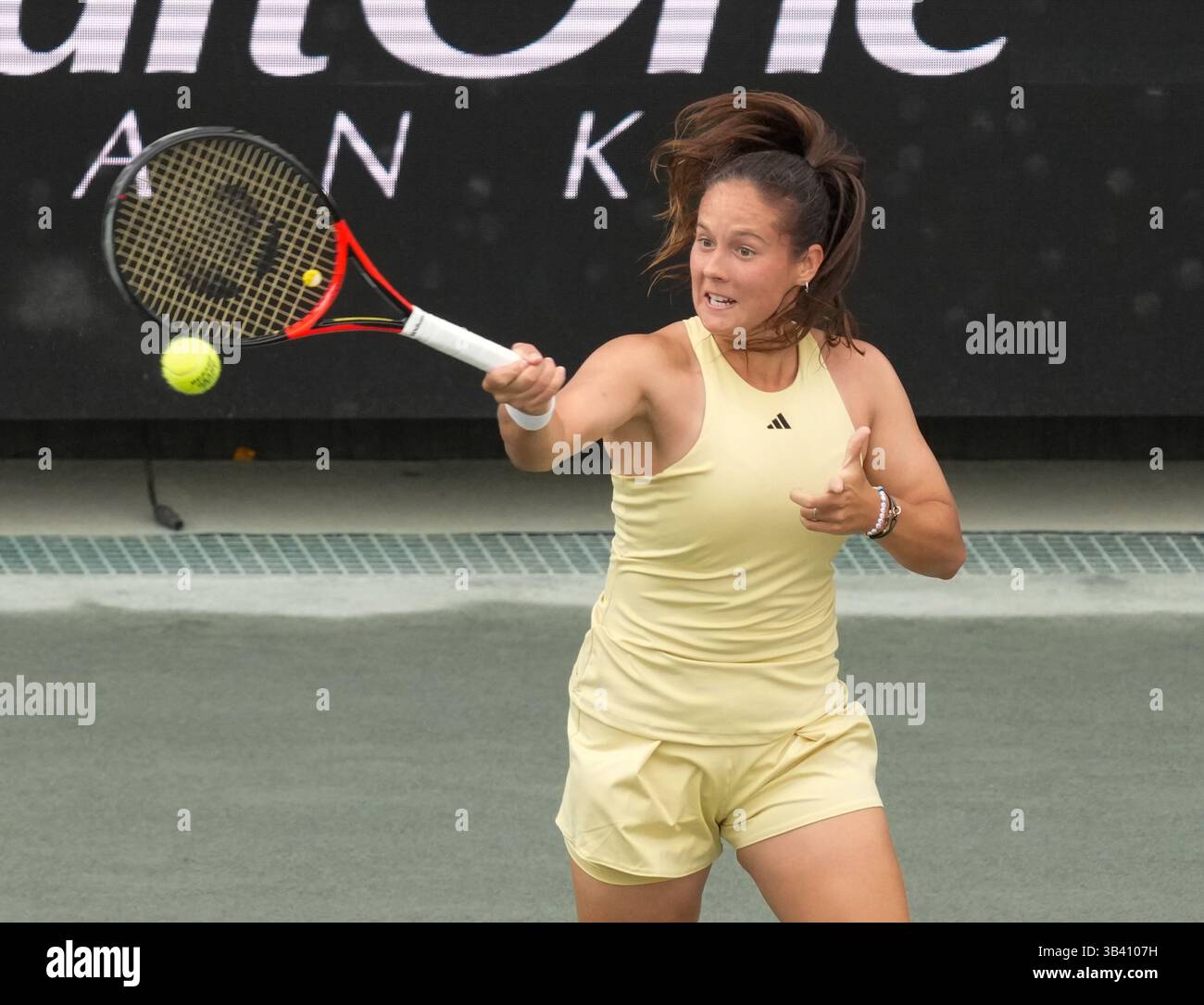 April 2, 2025: Daria Kasatkina (RUS) defeated Lauren Davis (USA) 6-1, 6 ...