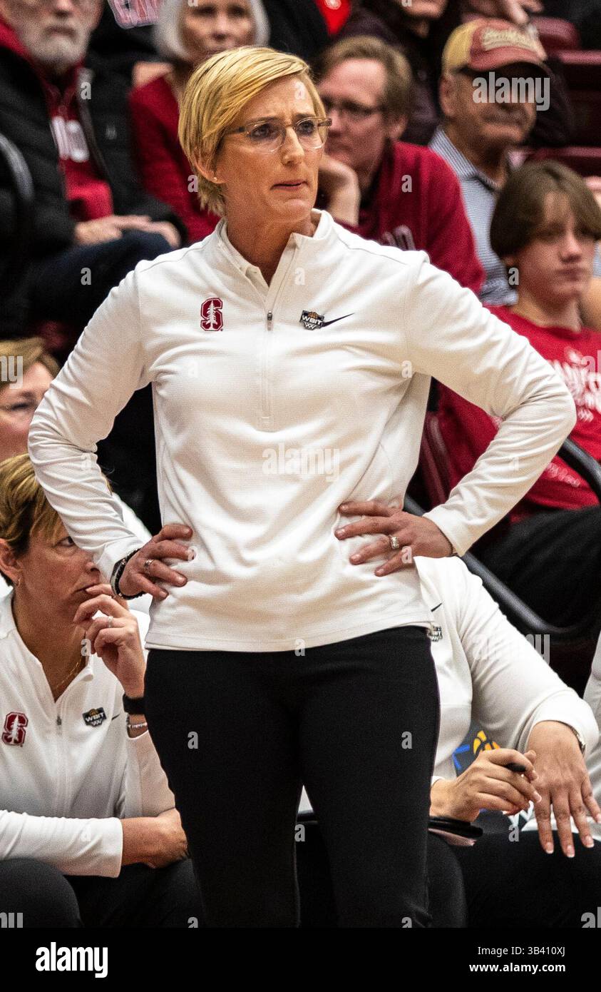 Maples Pavilion Stanford, CA. 20th Mar, 2025. U.S.A. Stanford head ...