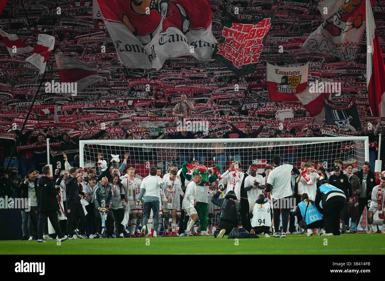 MHP Arena, Stuttgart, Germany. 02nd Apr, 2025. VfB Stuttgart team ...