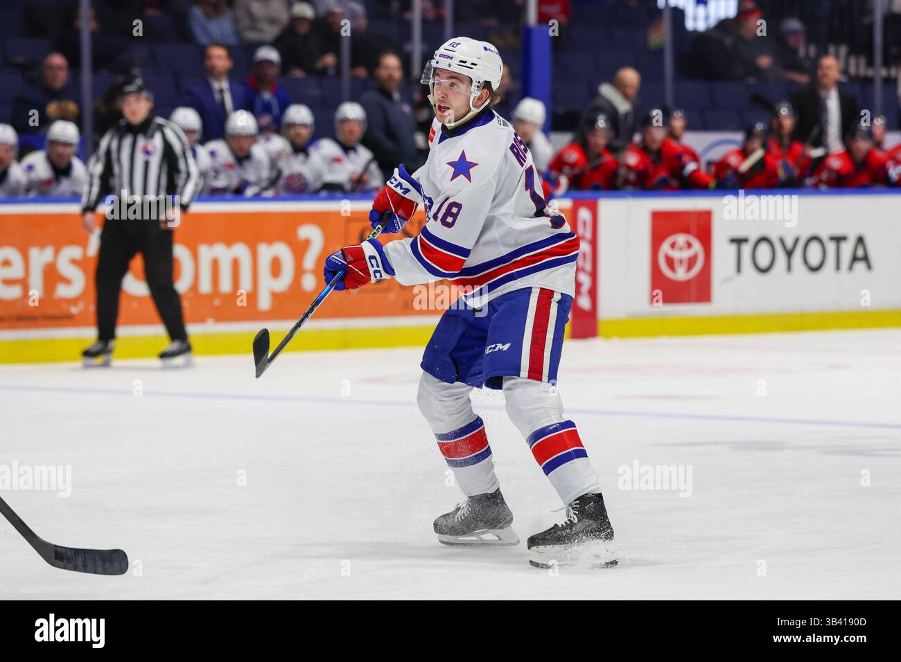 Rochester, New York, USA. 2nd Apr, 2025. Rochester Americans forward ...