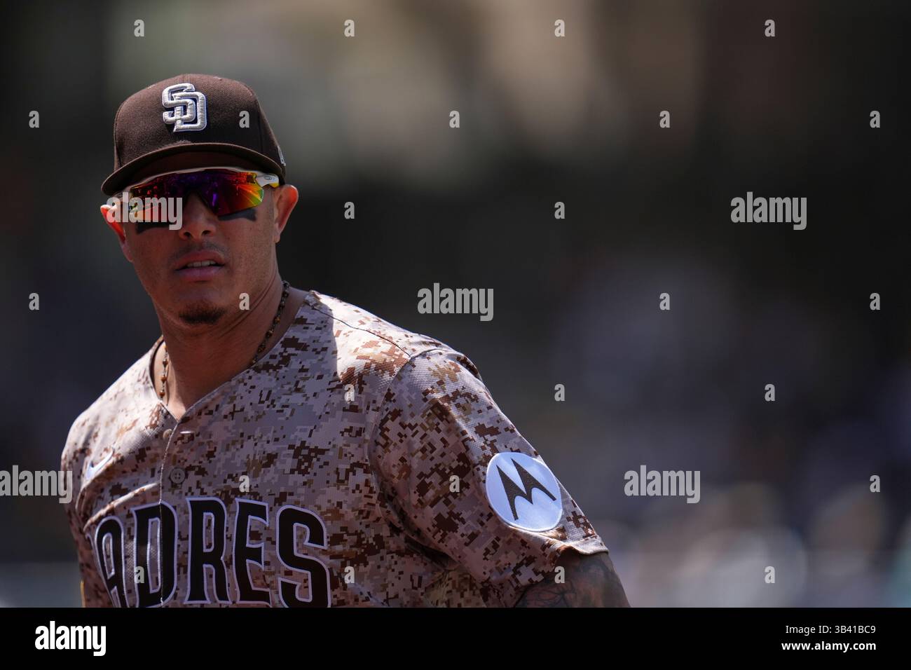 San Diego Padres third baseman Manny Machado of a baseball game against ...