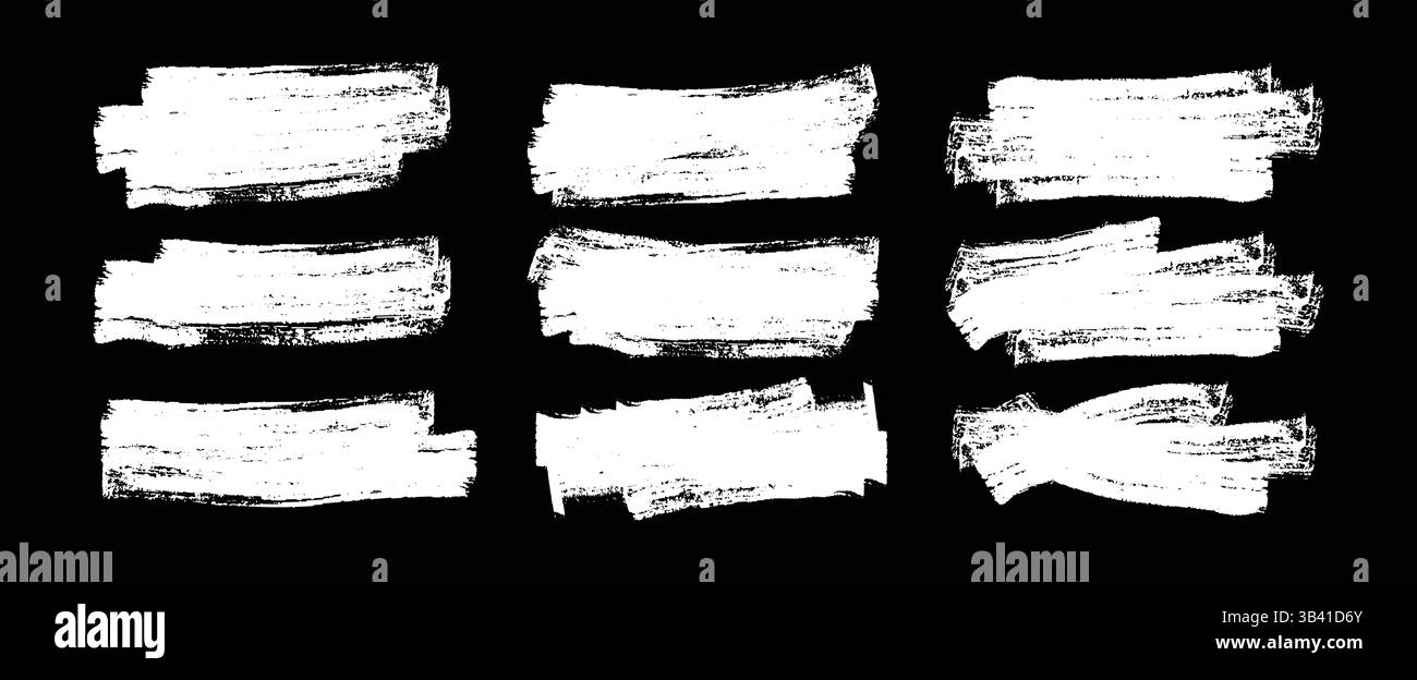 Brush white paint ink stroke. grunge textured paint brush stroke ...