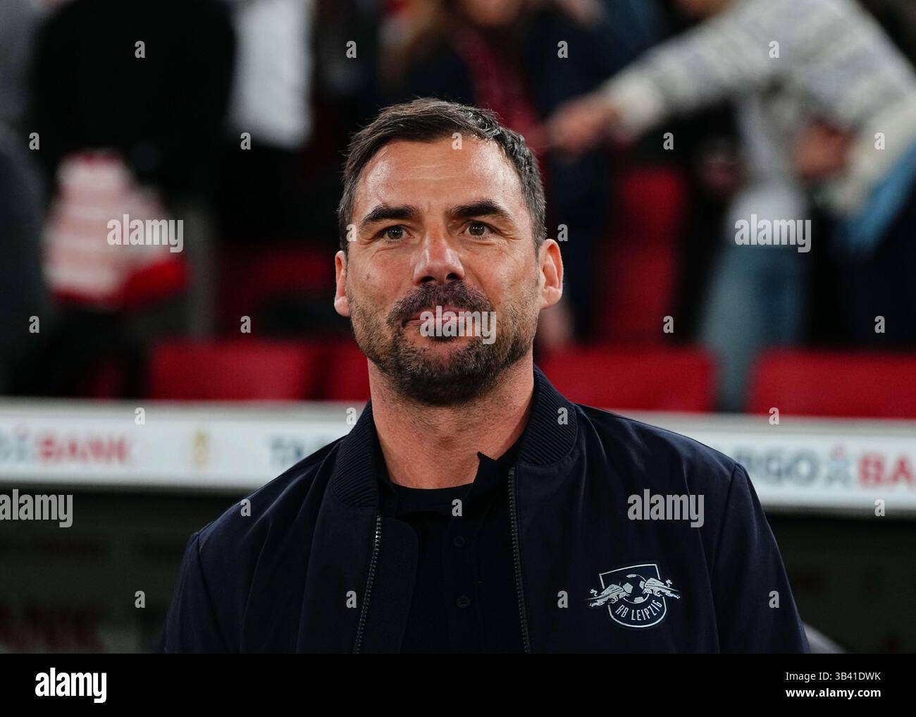 MHP Arena, Stuttgart, Germany. 02nd Apr, 2025. Zsolt Löw of RB Leipzig looks on during a DFB ...