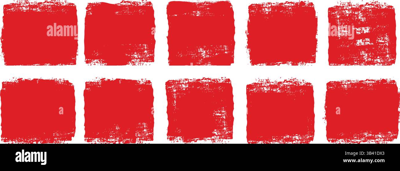 Set of grunge rectangular template backgrounds. Red grunge. Grunge ...