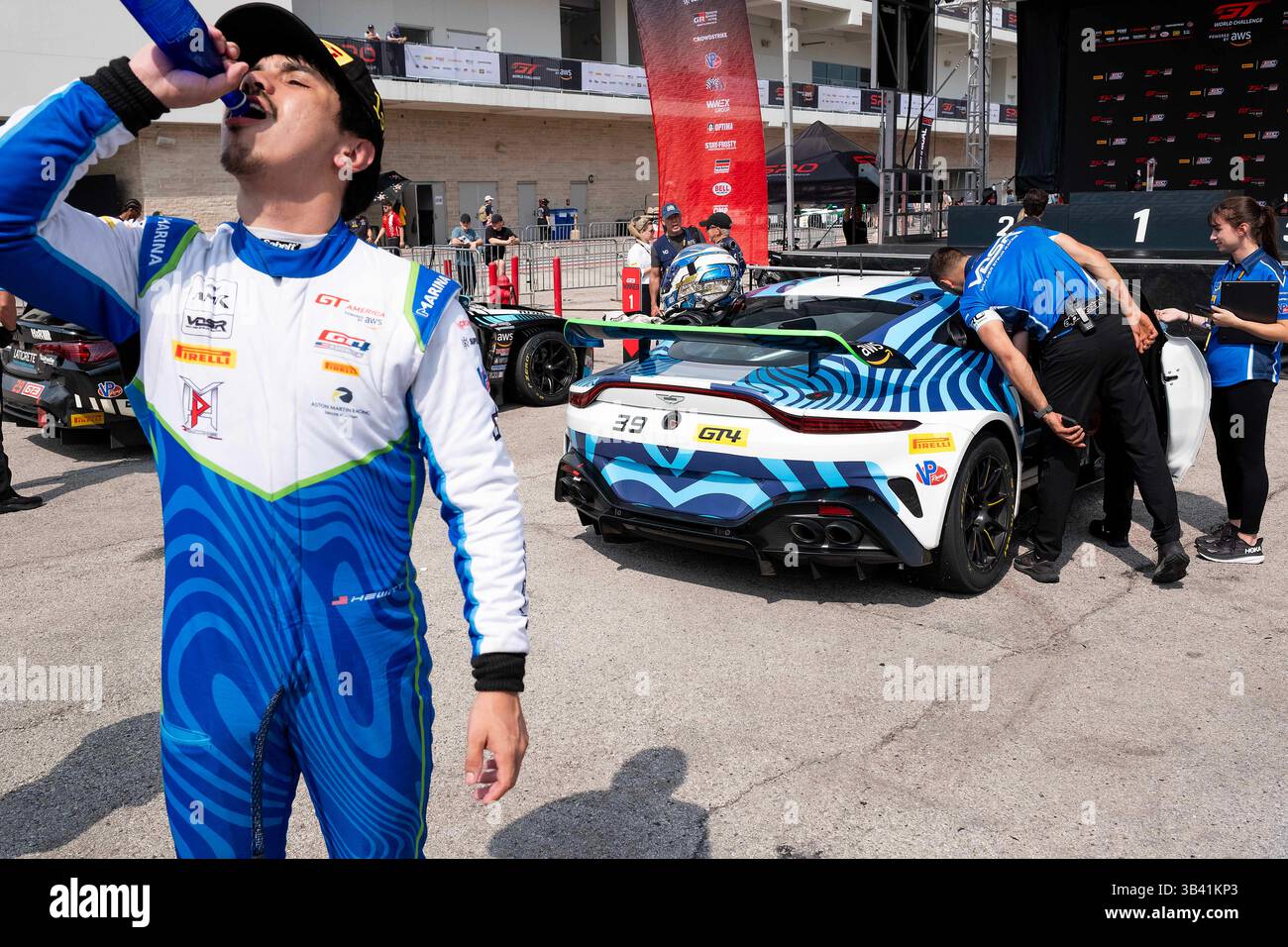 The Americas. 27th Apr, 2025. Max Hewitt (39) in the Aston Martin ...