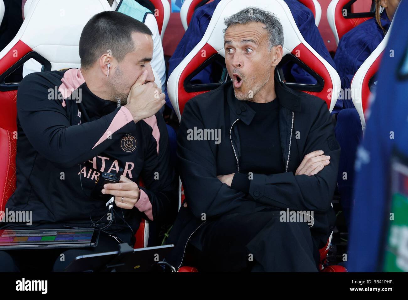 London, Royaume Uni. 30th Apr, 2025. PSG goalkeeping coach Borja ...