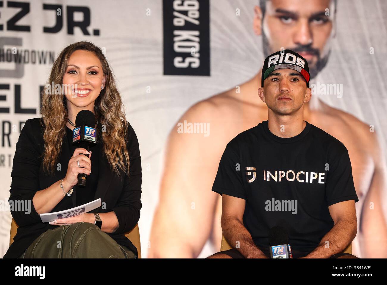 Las Vegas, NV, USA. 3rd Apr, 2025. Top Rank commentator Crystina ...