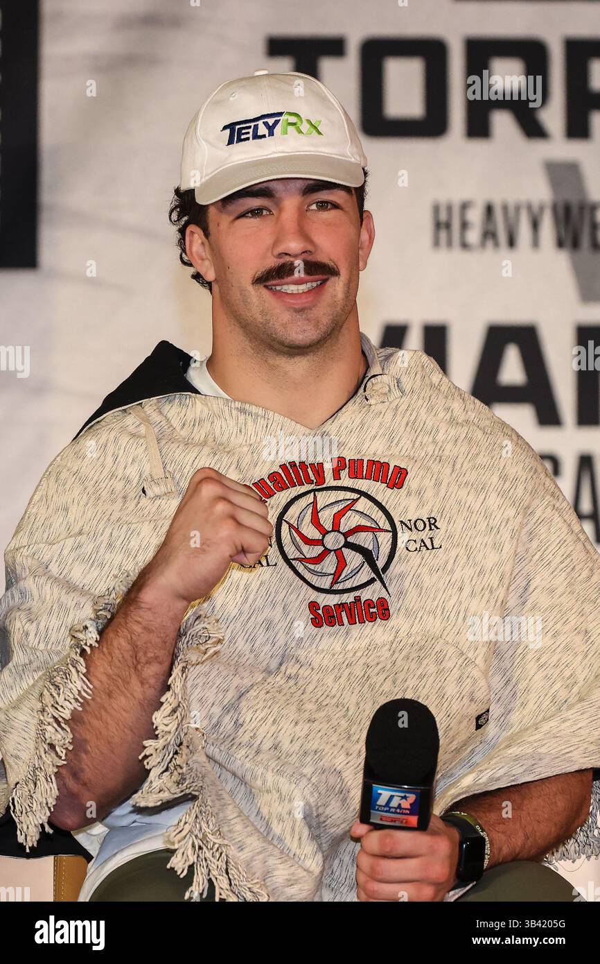 Richard Torrez Jr. 3rd Apr, 2025. on stage during the Top Rank Boxing ...