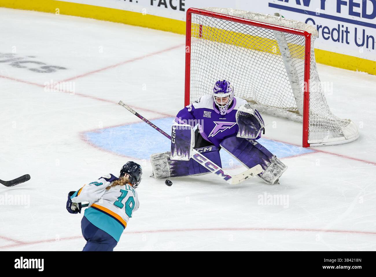 April 27th, 2025: Minnesota Frost goalie Maddie Rooney (35) makes a ...