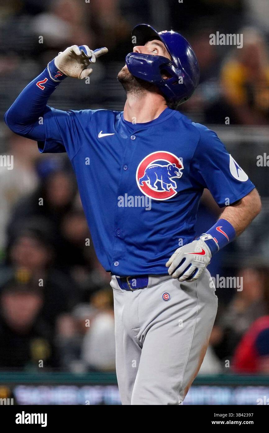 Chicago Cubs' Dansby Swanson rounds the bases after hitting a home run ...