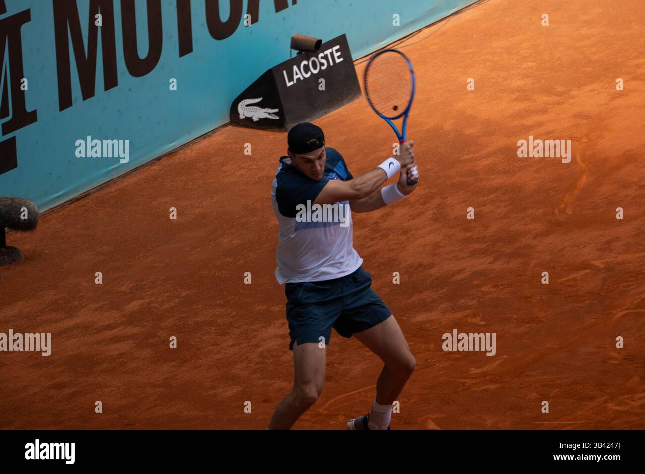 Madrid, Spain. 29th Apr, 2025. Englishman Jack Draper plays against Italian Matteo Berrettini ...