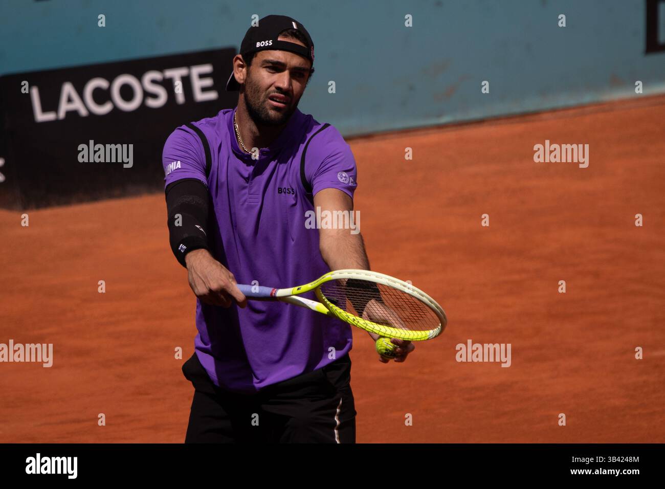 Madrid, Spain. 29th Apr, 2025. Italian Matteo Berrettini plays against ...