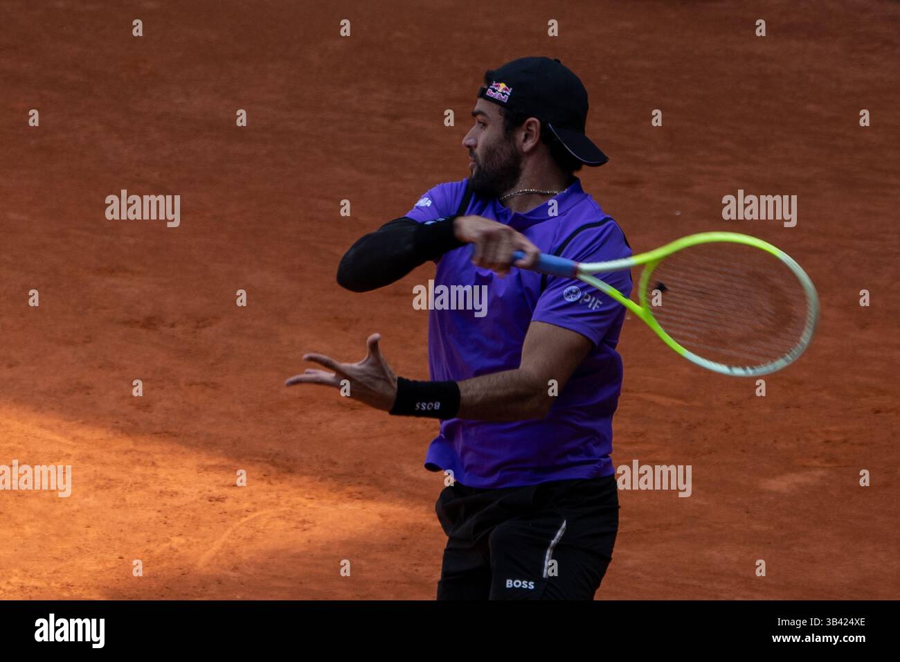 Madrid, Spain. 29th Apr, 2025. Italian Matteo Berrettini plays against Englishman Jack Draper ...