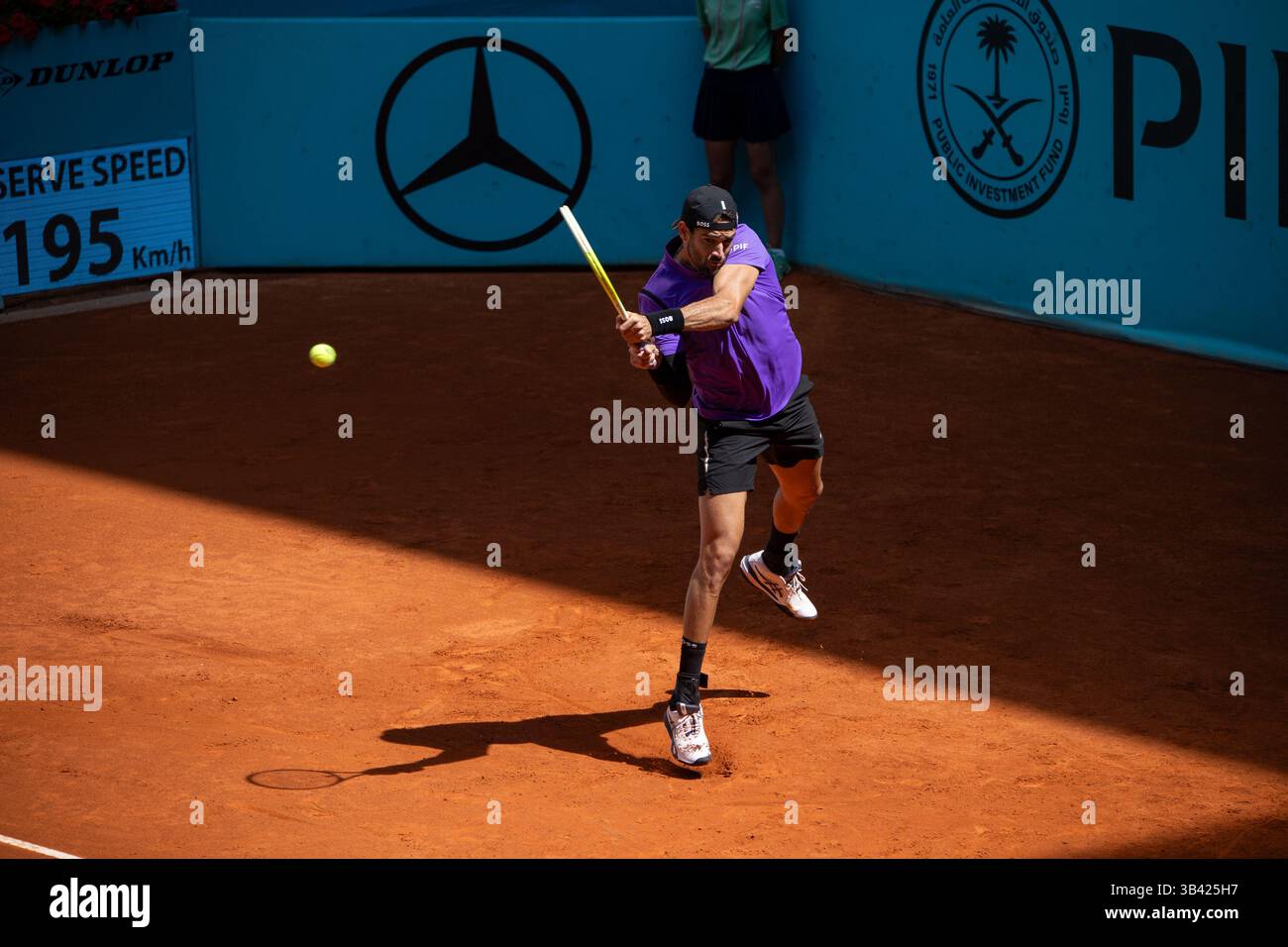 Madrid, Spain. 29th Apr, 2025. Italian Matteo Berrettini plays against ...