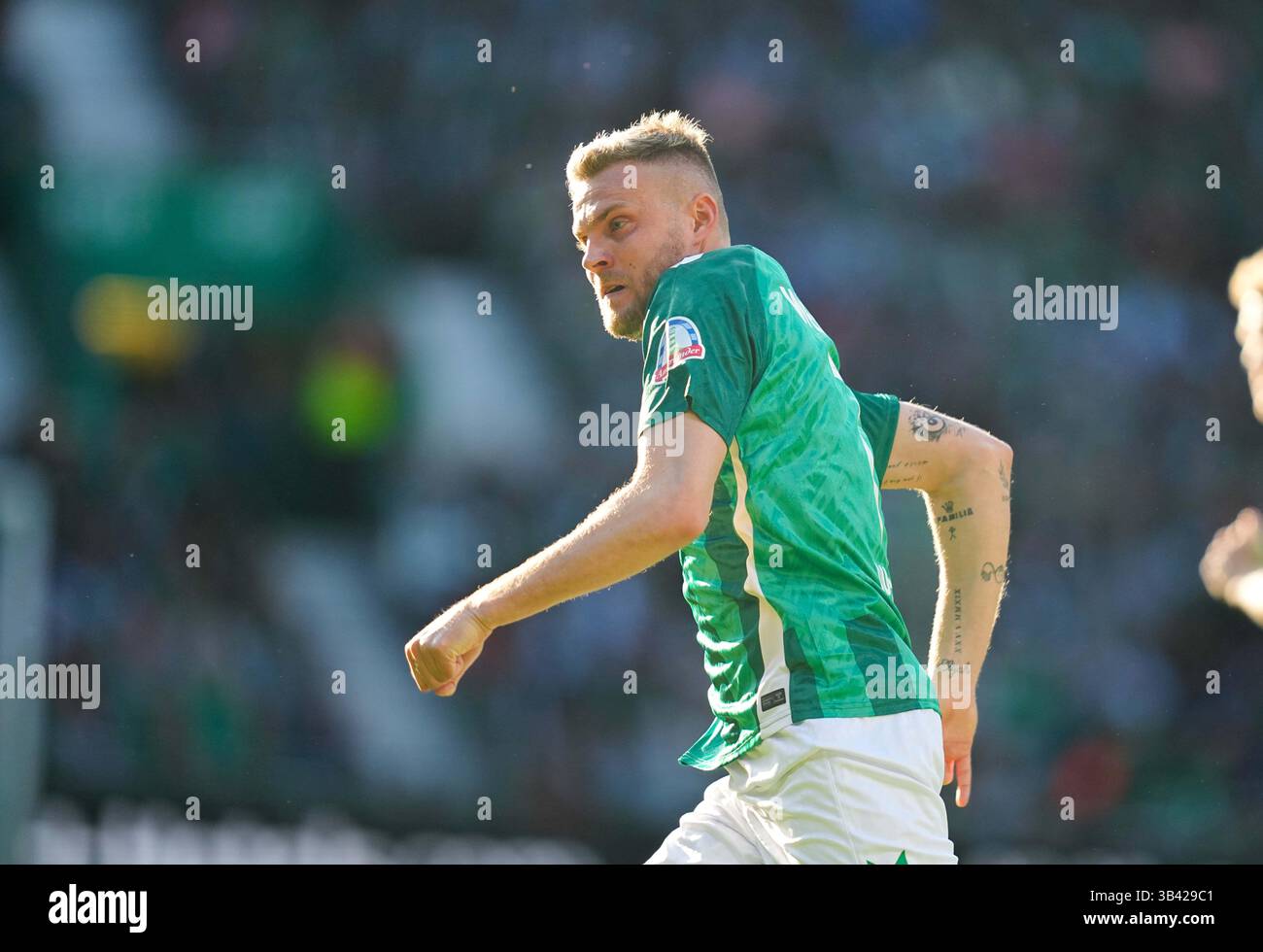 Weserstadion, Bremen, Germany. 27th Apr, 2025. Marvin Ducksch of Werder ...