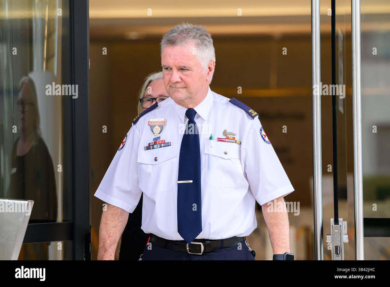 NSW Critical Care Paramedic Christopher Wilkinson departs the Lidcombe ...