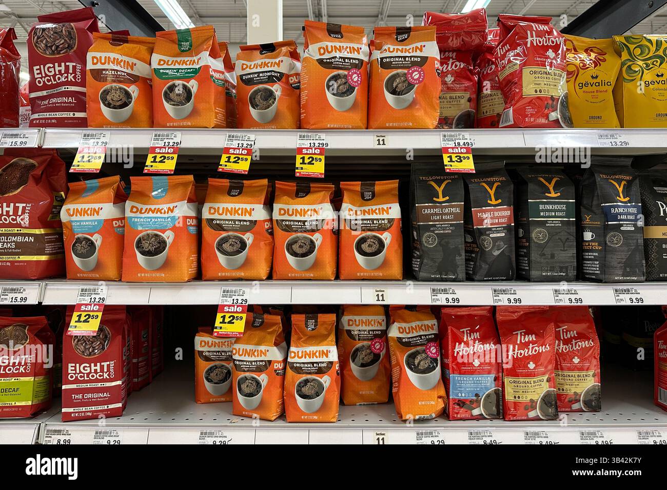 Northville, Michigan, USA - 12 Apr 2025: Inside of the Meijer ...