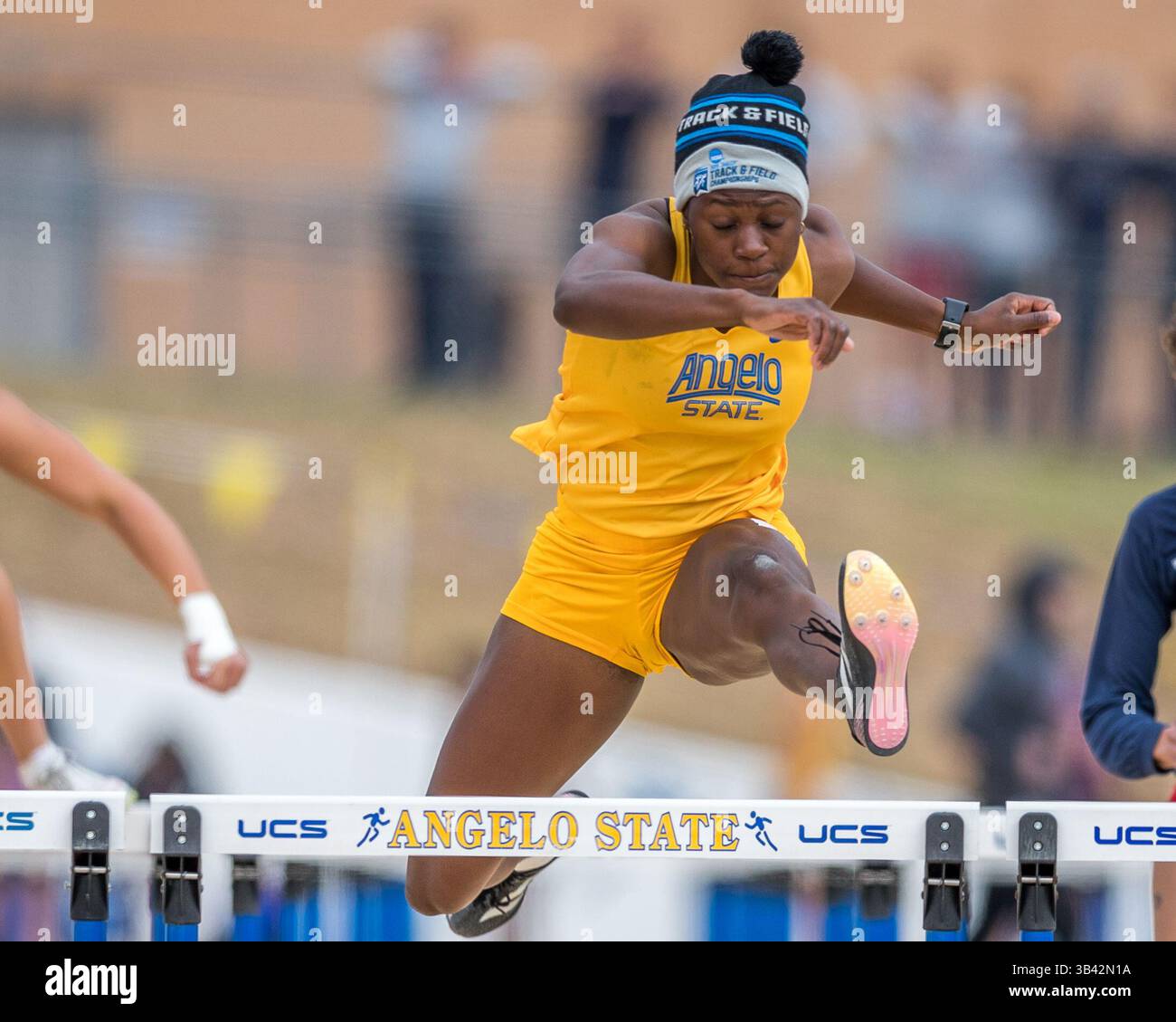 San Angelo, Texas, USA. 5th Apr, 2025. Angelo State Rambelles runner ...