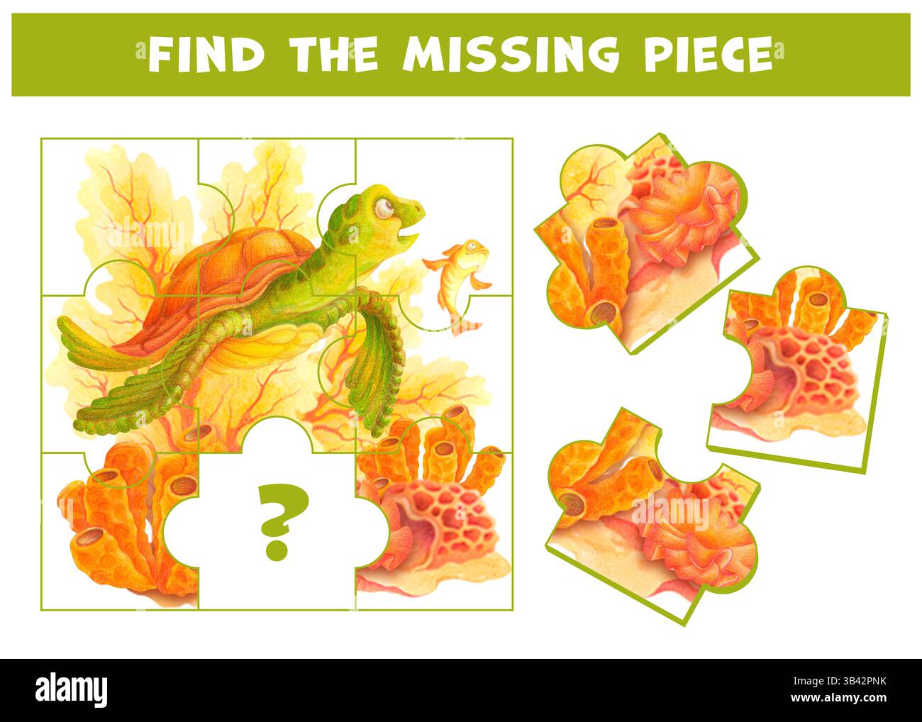 Board game for developing spatial thinking. Attention task with sea ...