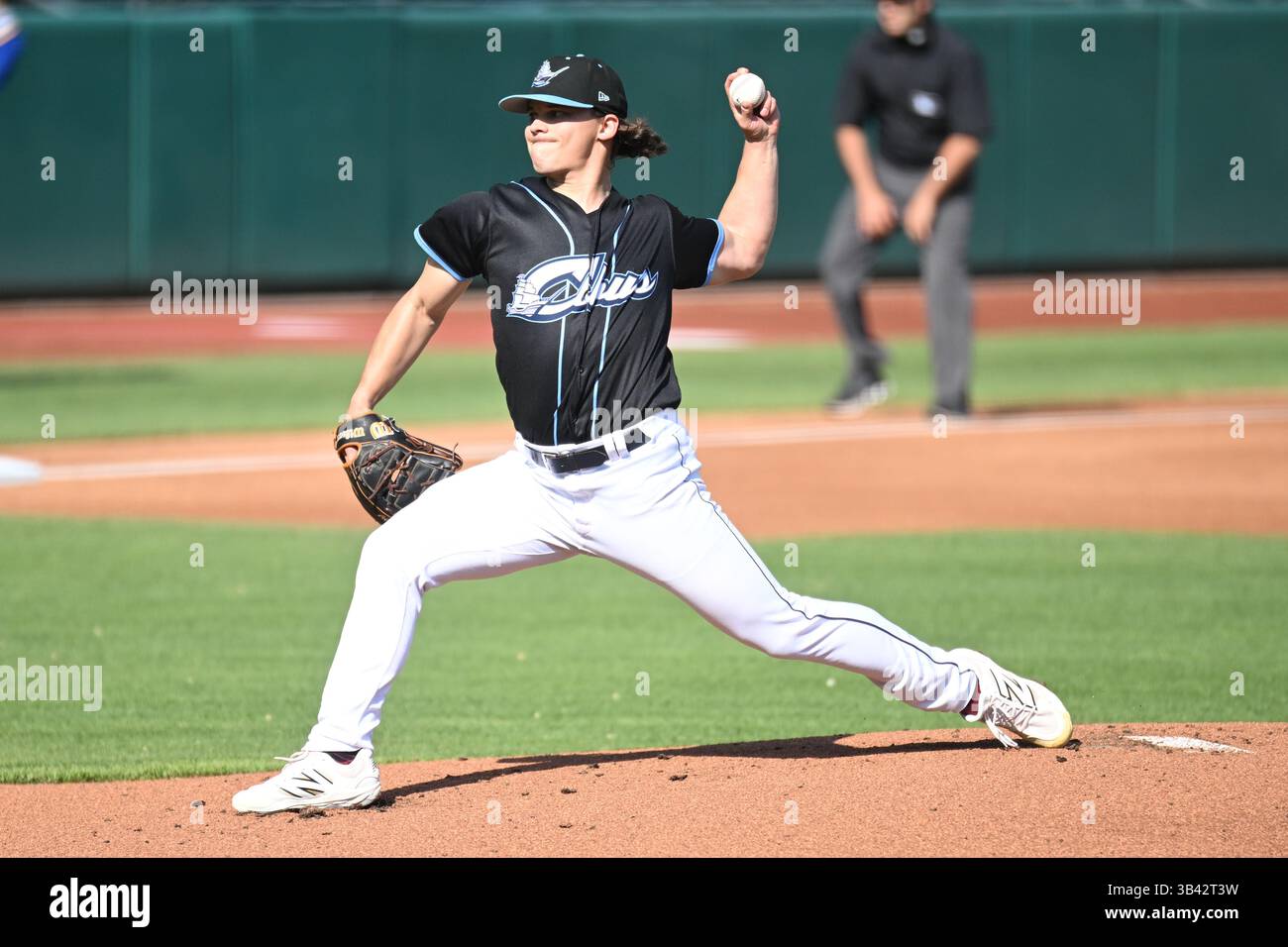 April 29, 2025: Columbus Clippers pitcher Ryan Webb (44) pitches ...