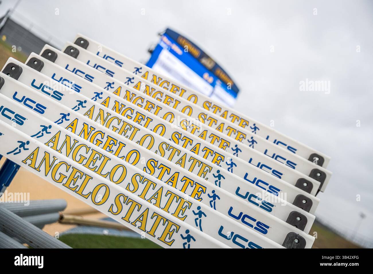 San Angelo, Texas, USA. 5th Apr, 2025. Preparations are underway for ...