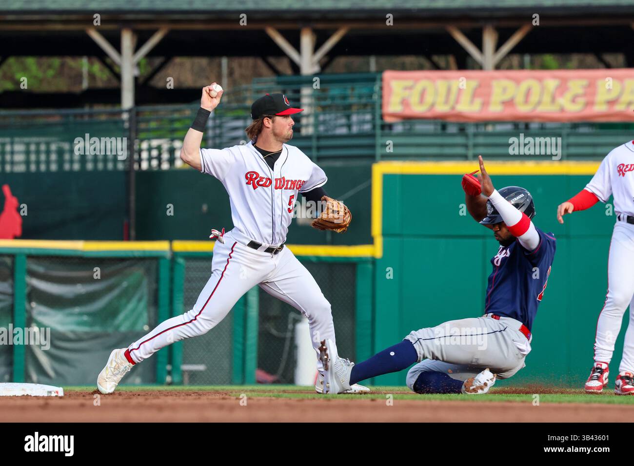 Rochester, New York, USA. 29th Apr, 2025. Rochester Red Wings infielder ...