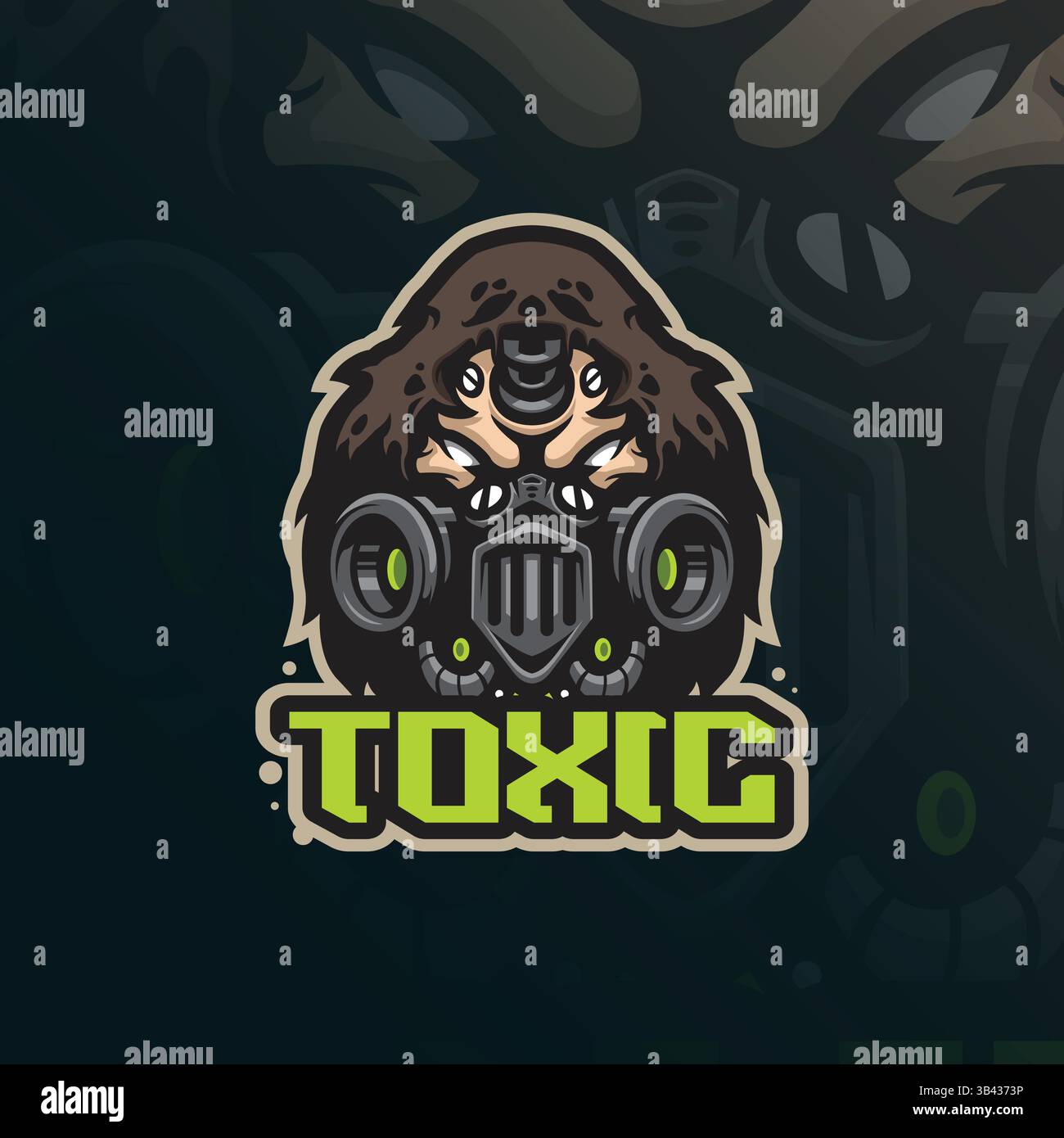 Toxic mascot logo design vector with modern illustration concept style ...