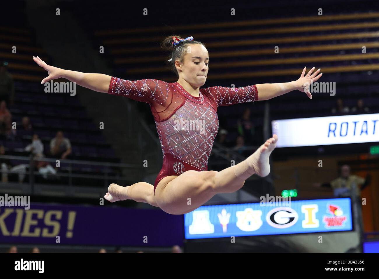April 4, 2025: Gymnast Faith Torrez of Oklahoma University during the ...