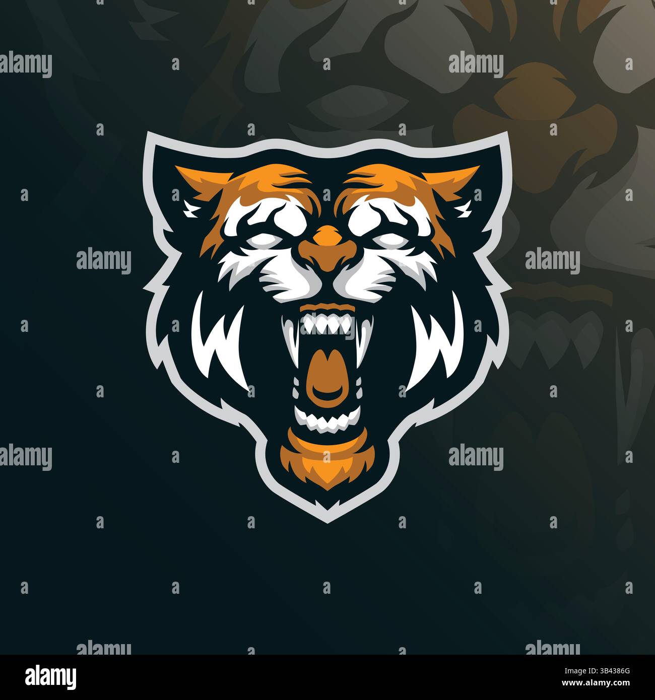 Tiger mascot logo design vector with modern illustration concept style ...