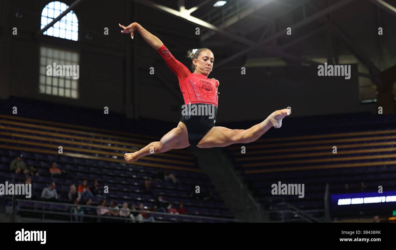 April 4, 2025: Gymnast Lily Smith of the University of Georgia during ...