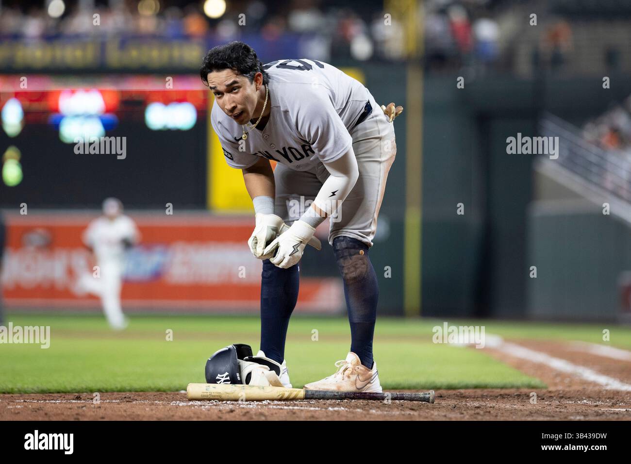 BALTIMORE, MD - APRIL 29: New York Yankees third base Oswaldo Cabrera ...