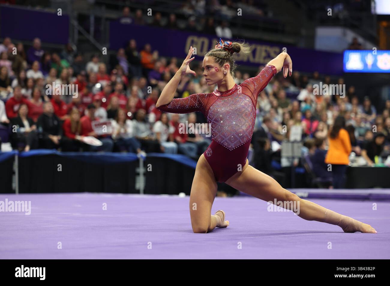 April 4, 2025: Gymnast Jordan Bowers of Oklahoma University during the ...
