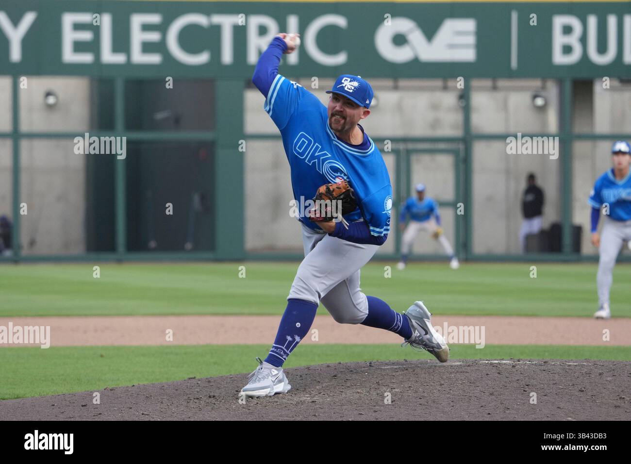 APRIL 27 2025: Oklahoma City pitcher Logan Boyer (36) throws a pitch ...
