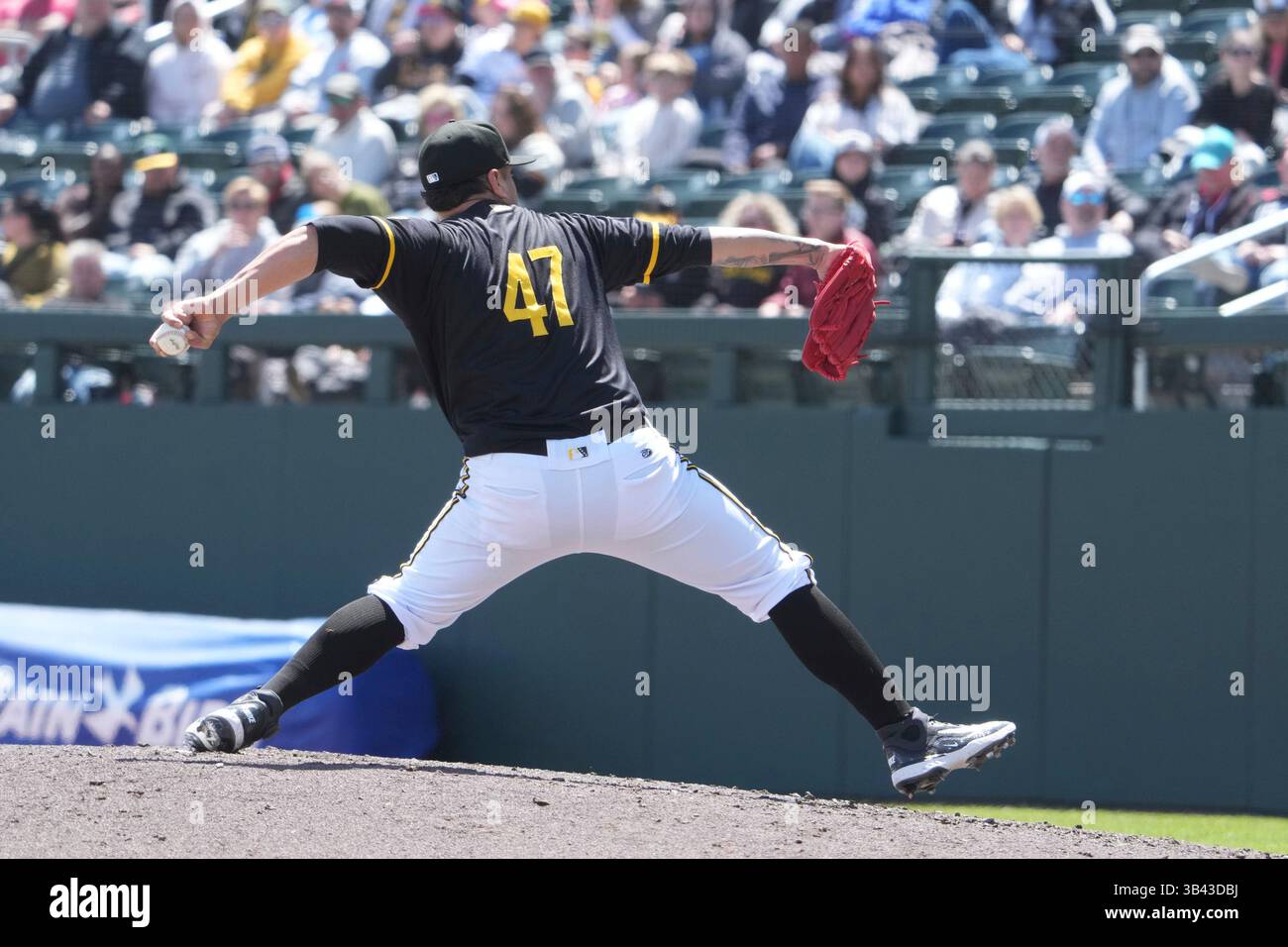 APRIL 27 2025: Salt Lake Bees pitcher Victor Gonzalez (47) throws a ...
