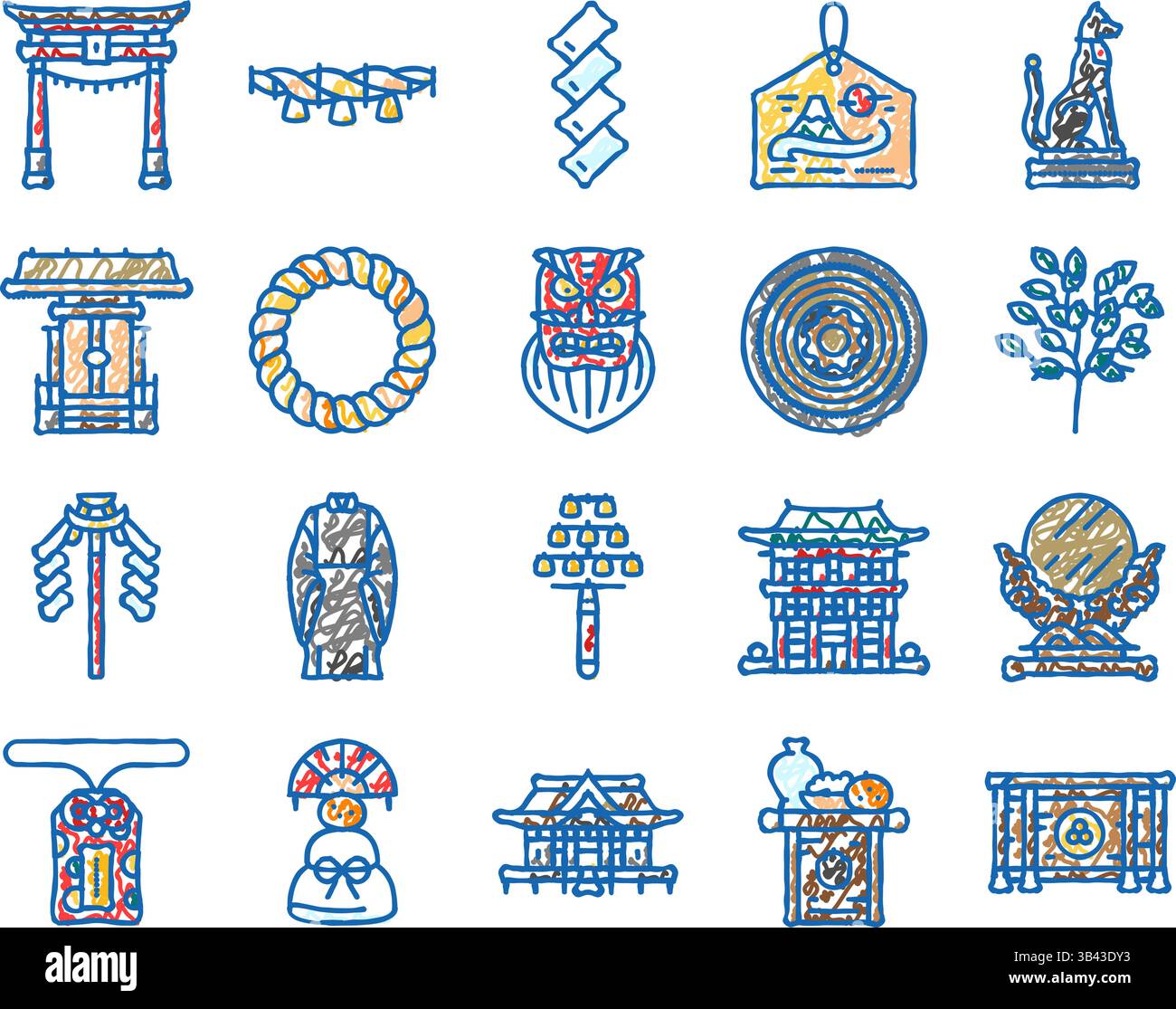 Japan tokyo meiji shinto Stock Vector Images - Alamy
