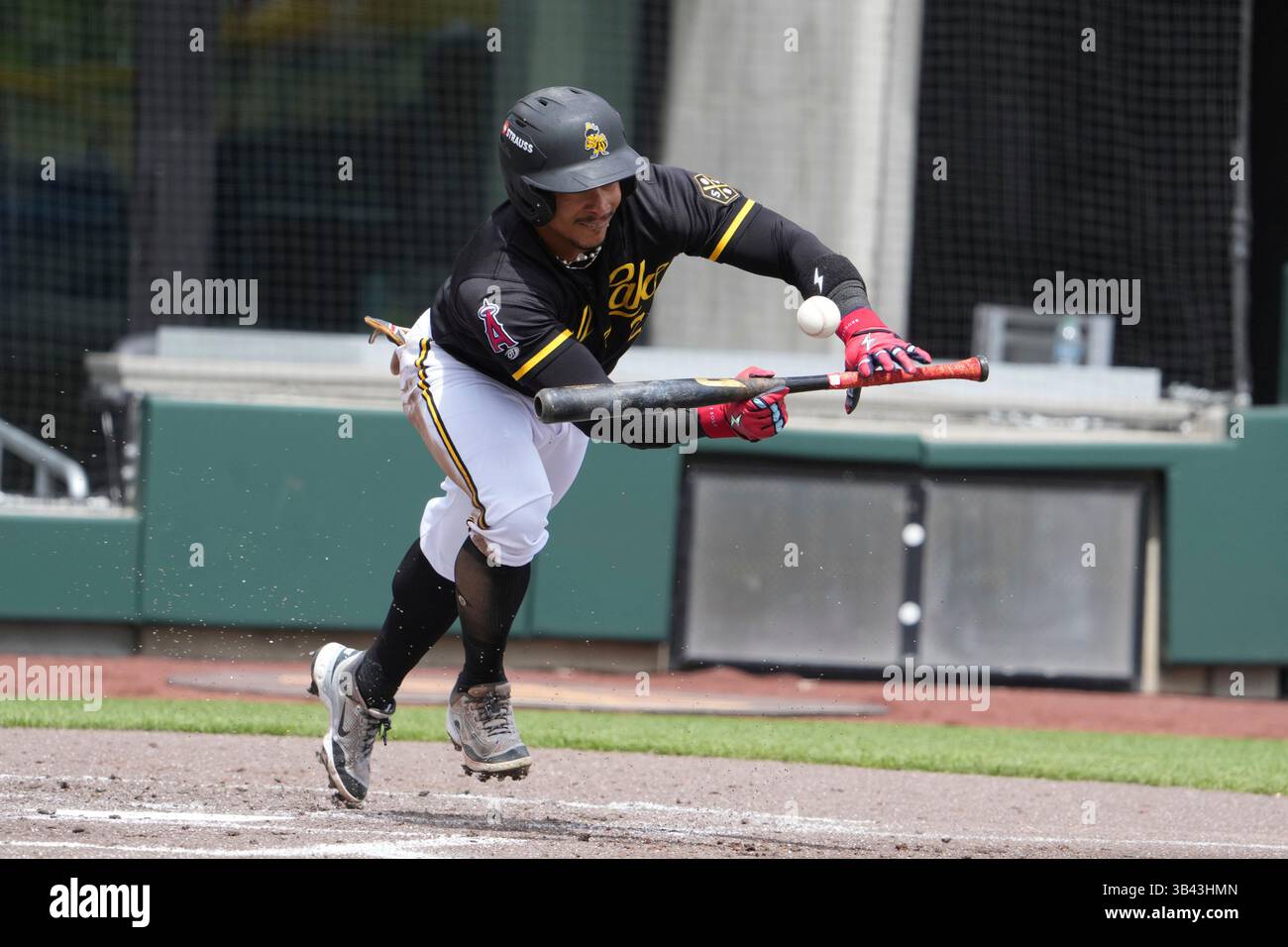 APRIL 27 2025: Salt Lake City left fielder Gustavo Campero (2) gets a ...