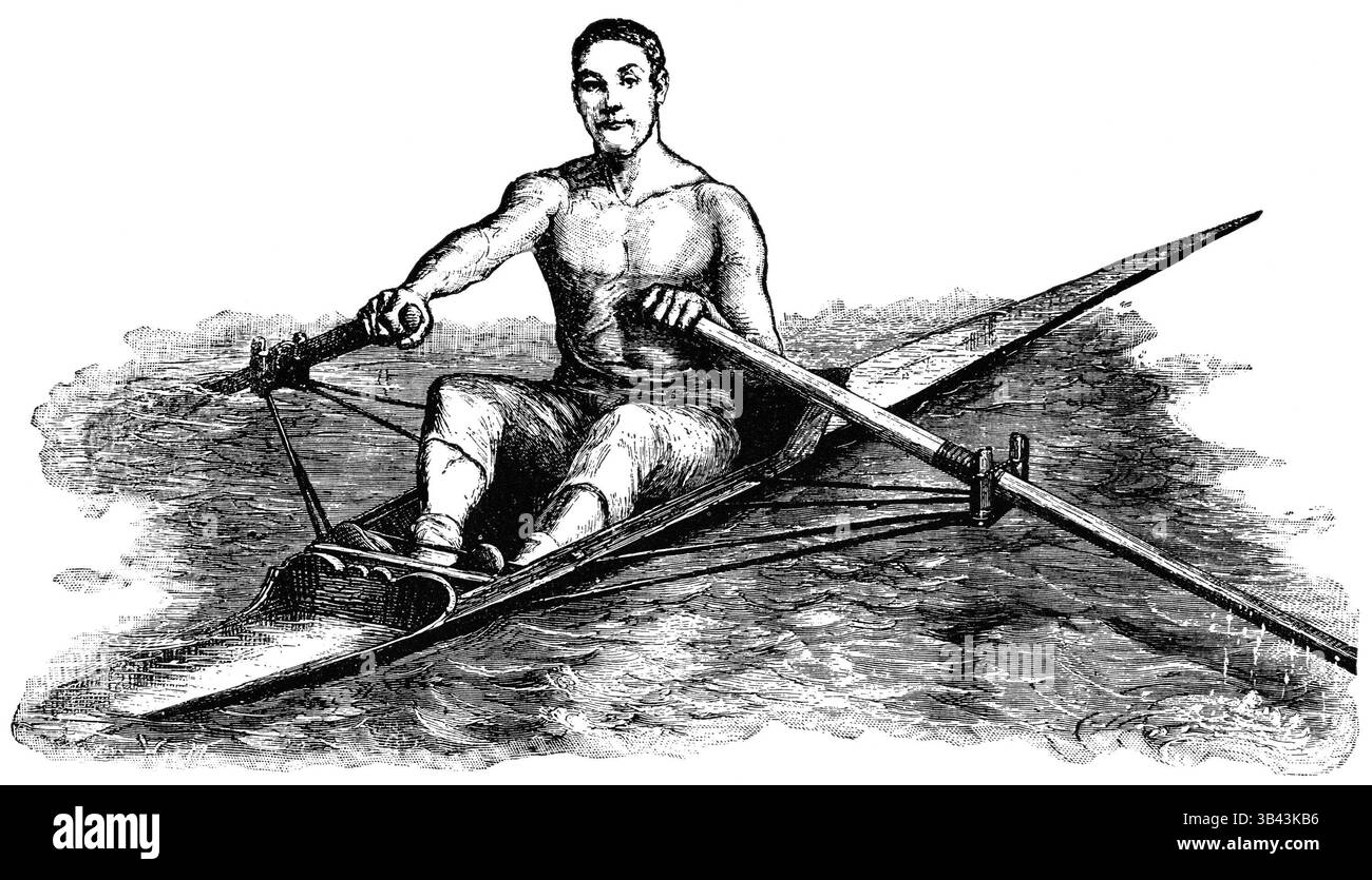 Vintage rowing image Cut Out Stock Images & Pictures - Alamy