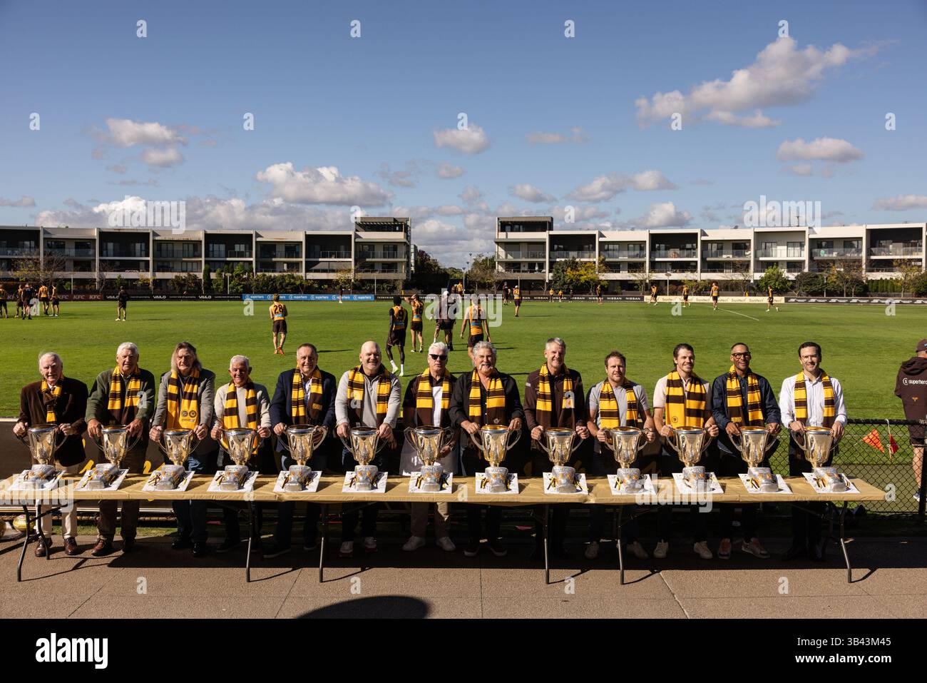 (L-R) Former AFL players Garry Young, Peter Hudson, Michael Tuck, Peter ...