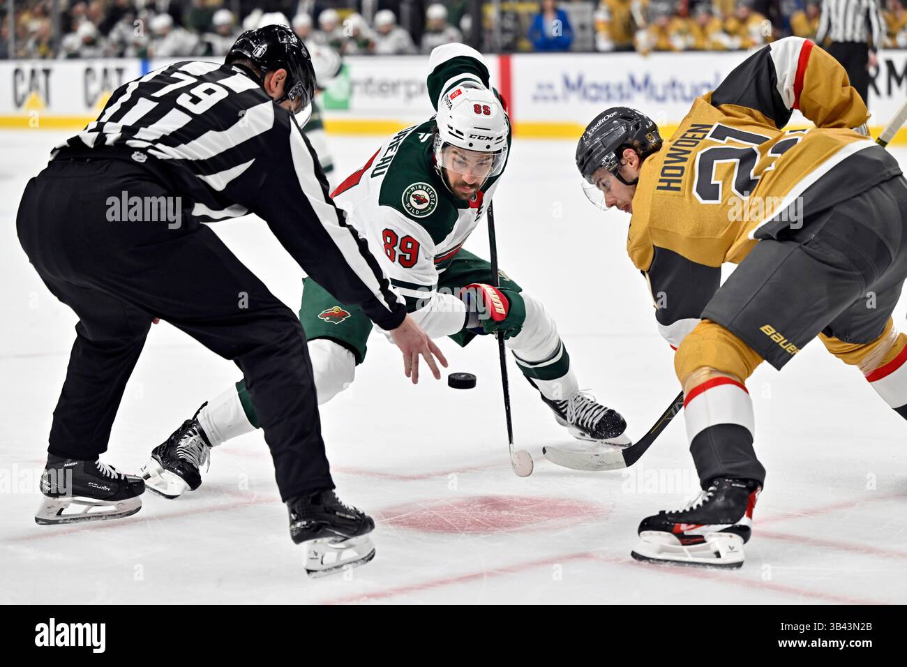 Minnesota Wild center Frederick Gaudreau (89) and Vegas Golden Knights ...