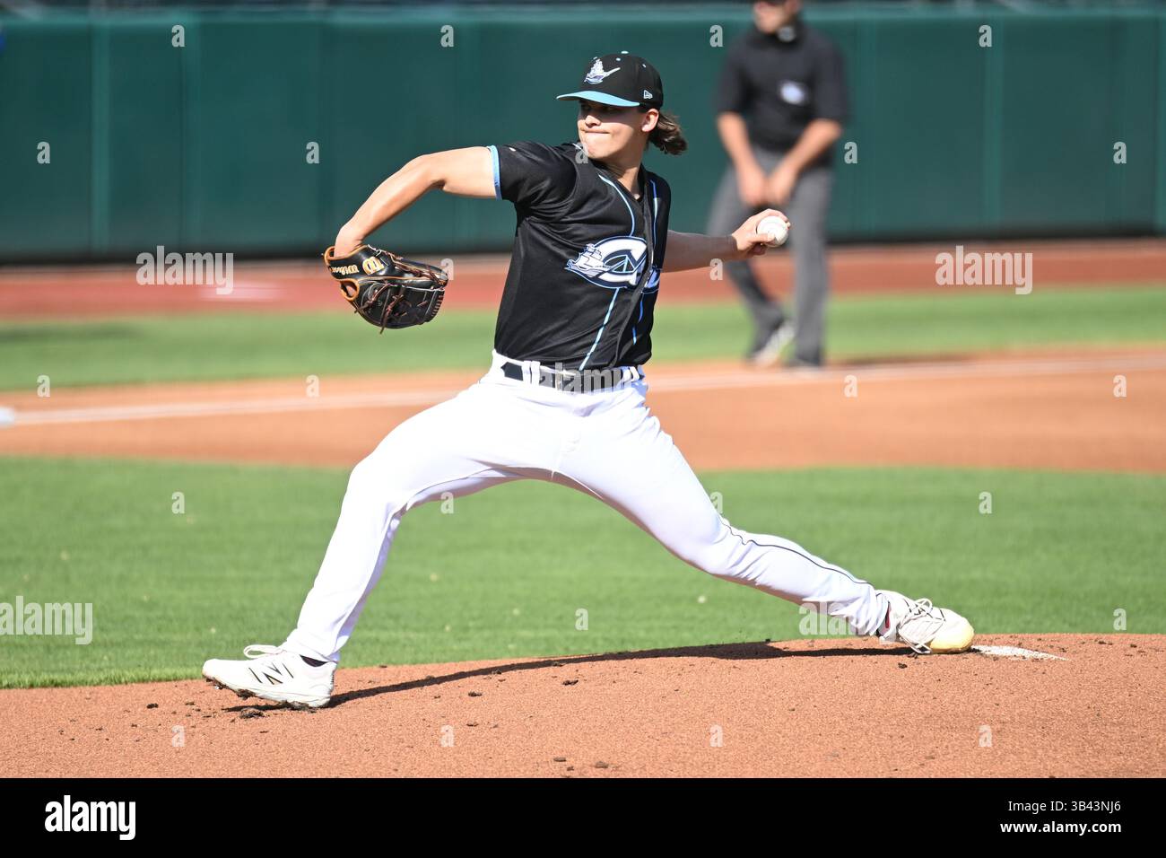 April 29, 2025: Columbus Clippers pitcher Ryan Webb (44) pitches ...
