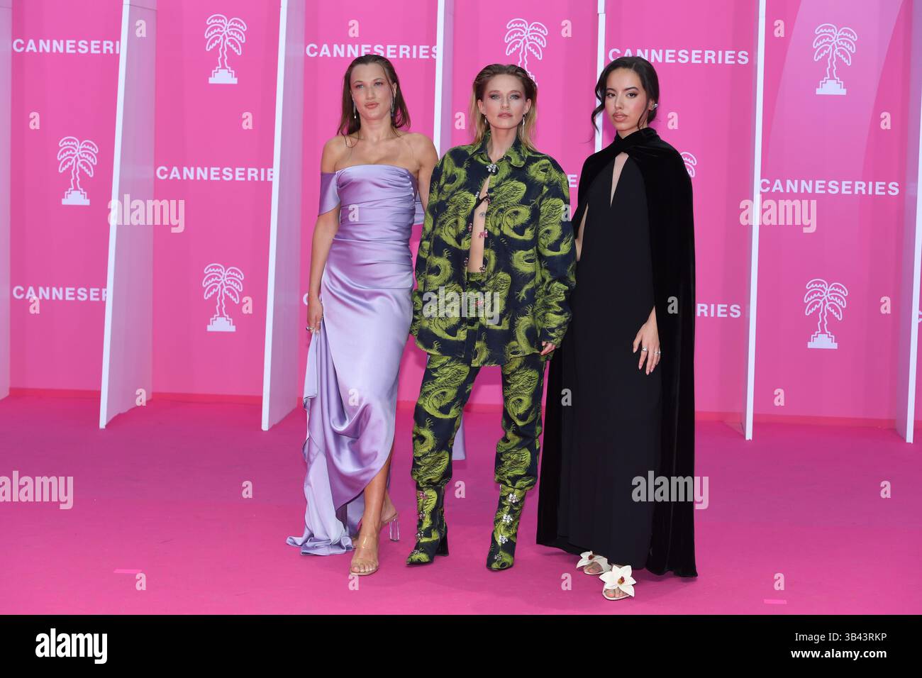 Cannes, France. 28th Apr, 2025. Mona Mina Leon, Ella Jun Henrard and ...
