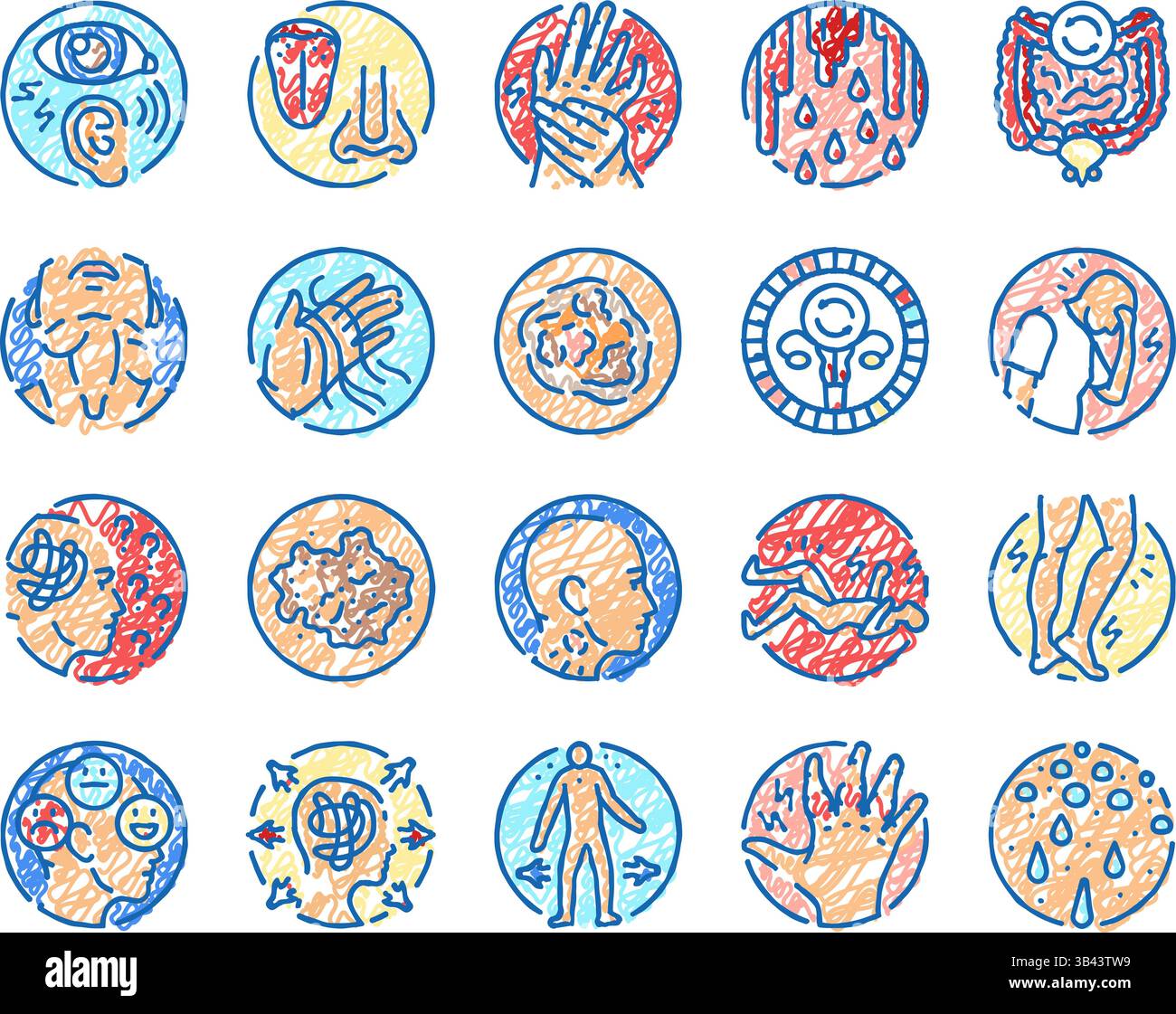 disease medical health icons hand drawn Stock Vector Image & Art - Alamy
