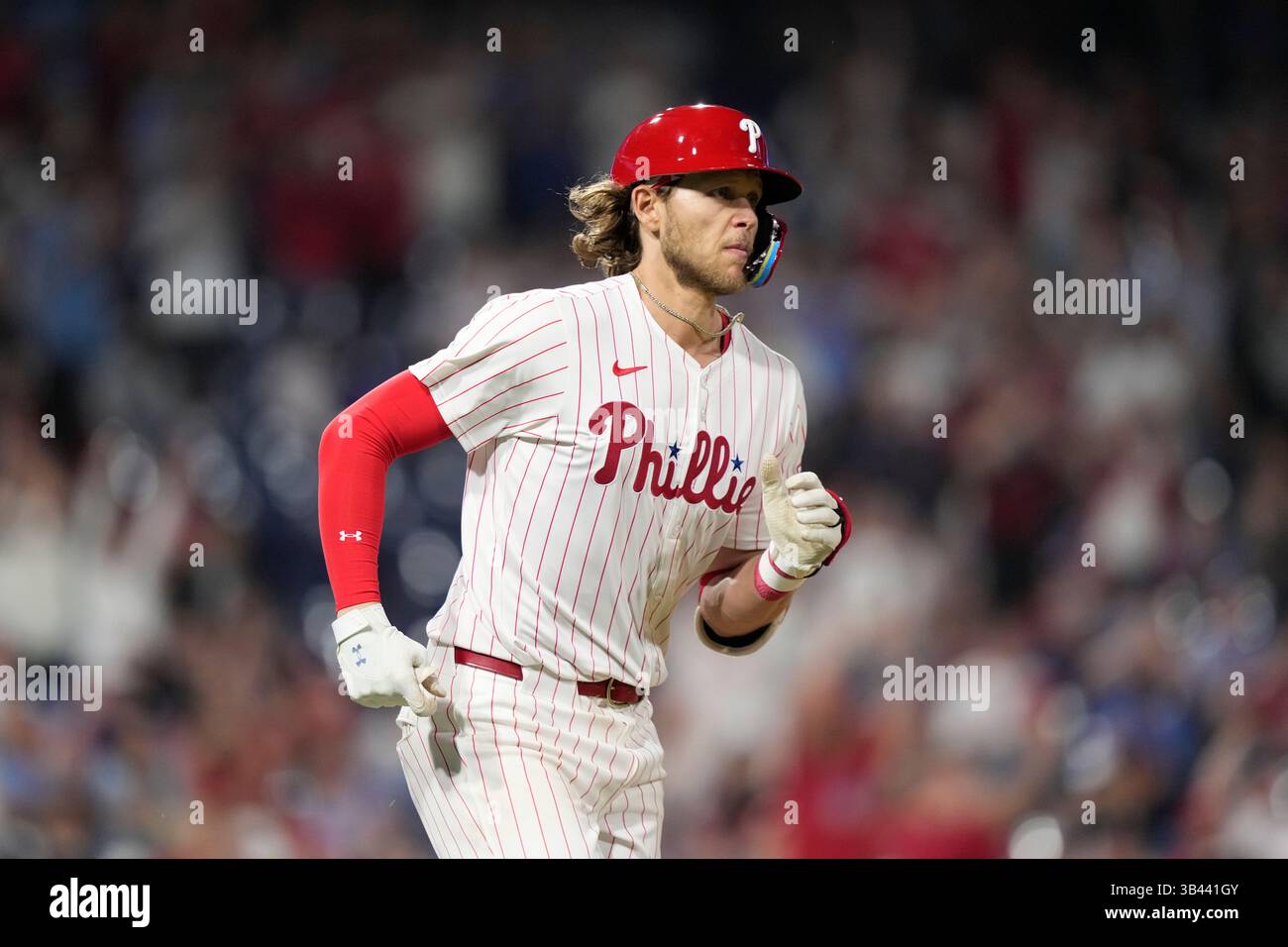 Philadelphia Phillies' Alec Bohm plays during a baseball game, Tuesday ...