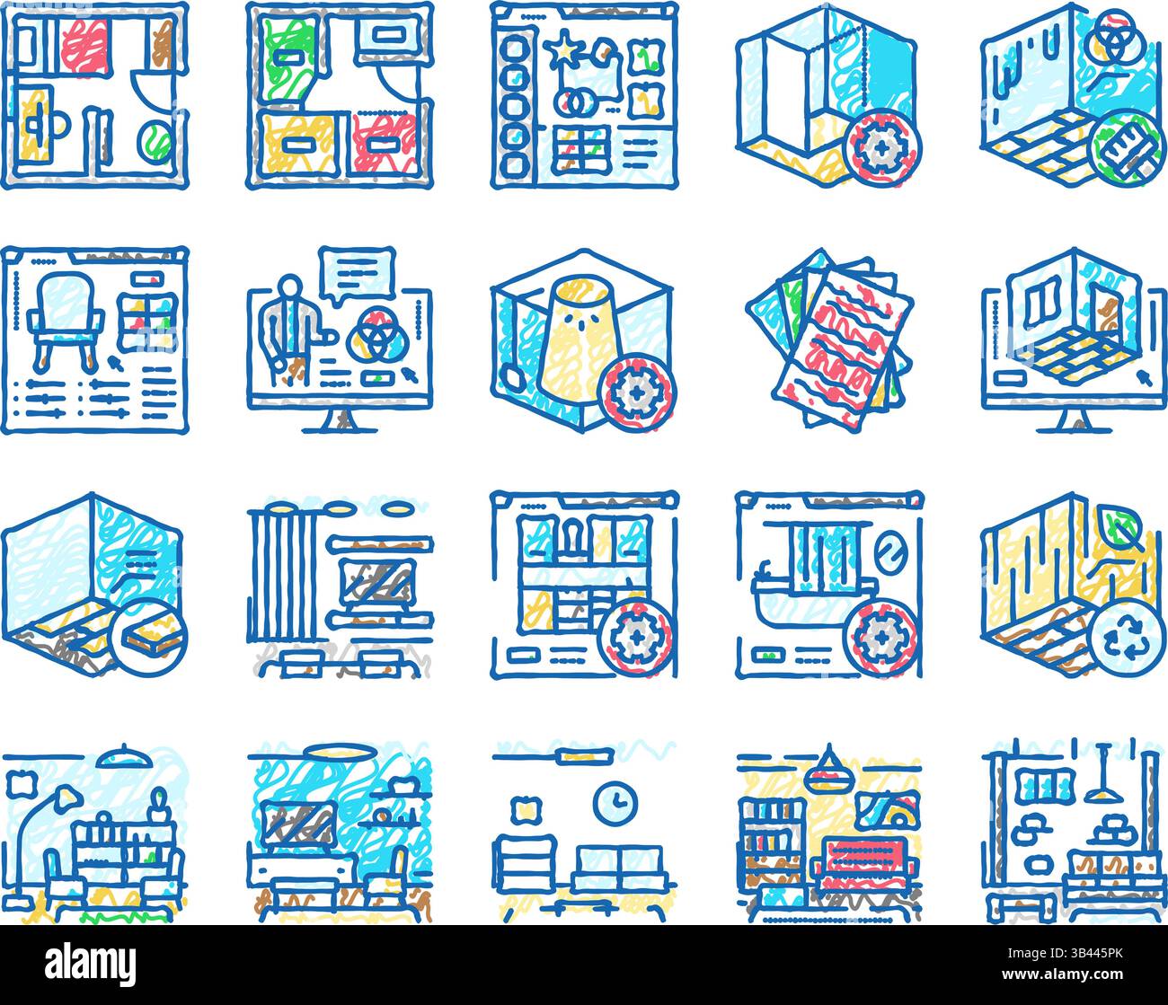 Woman designer house plan Cut Out Stock Images & Pictures - Alamy
