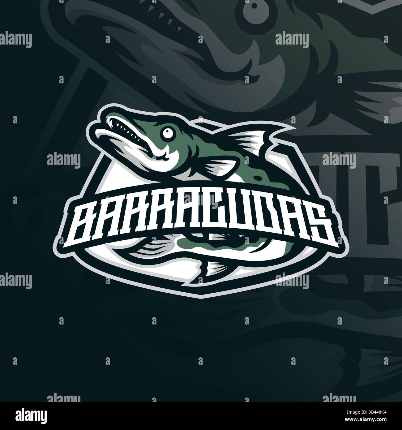 Barracuda mascot logo design vector with modern illustration concept ...