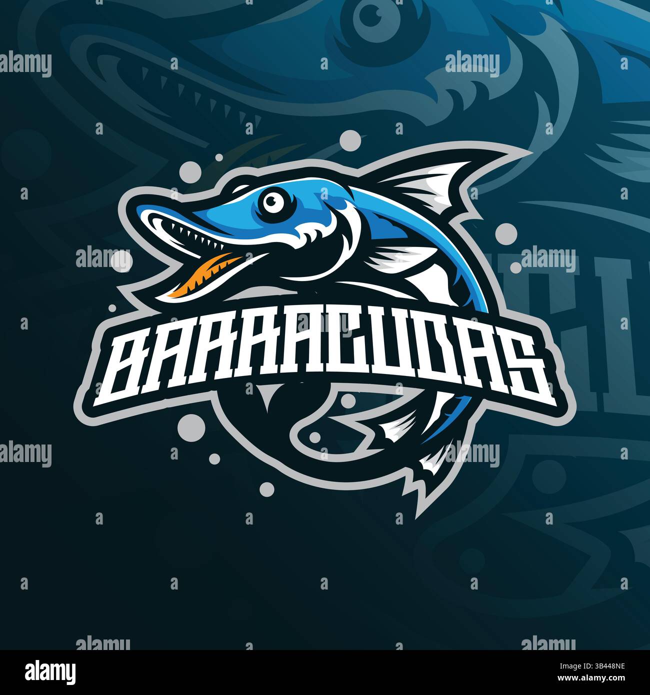 Barracuda mascot logo design vector with modern illustration concept ...